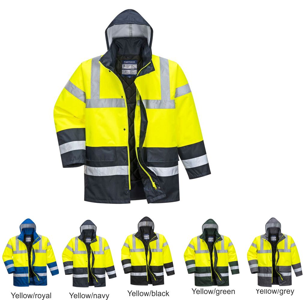 S466 contrast traffic jacket Work Wear, Knitwear, High Visibility ...
